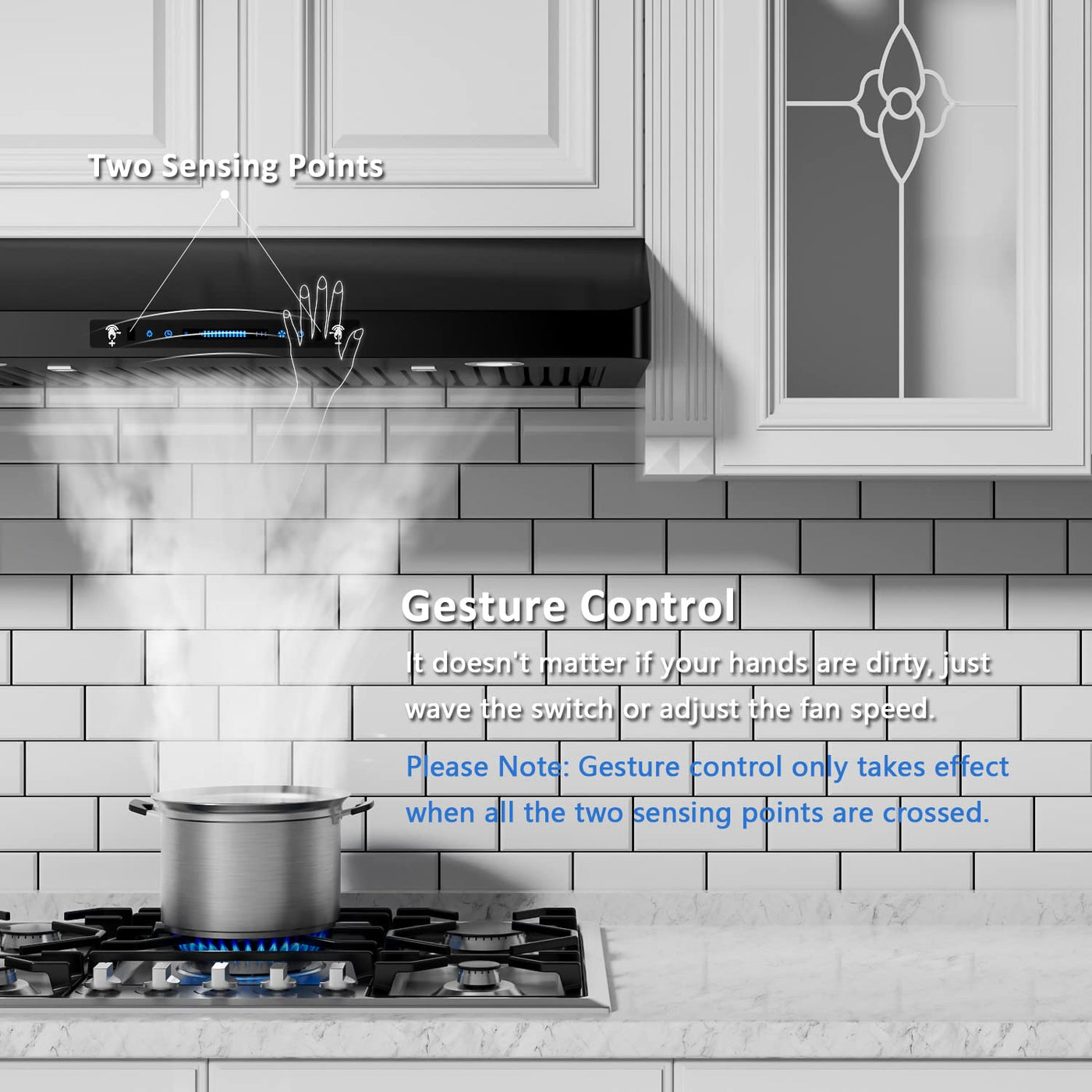 Under Cabinet Range Hoods 900 CFM Ducted Kitchen Vent Hoods IKC01