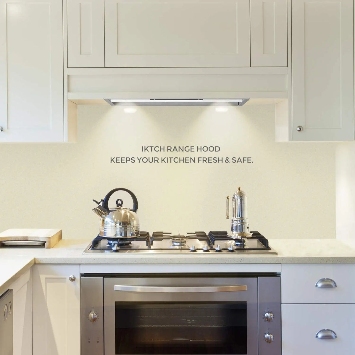 IKTCH Built-in/Insert Range Hoods 900 CFM Ducted / Ductless Stainless