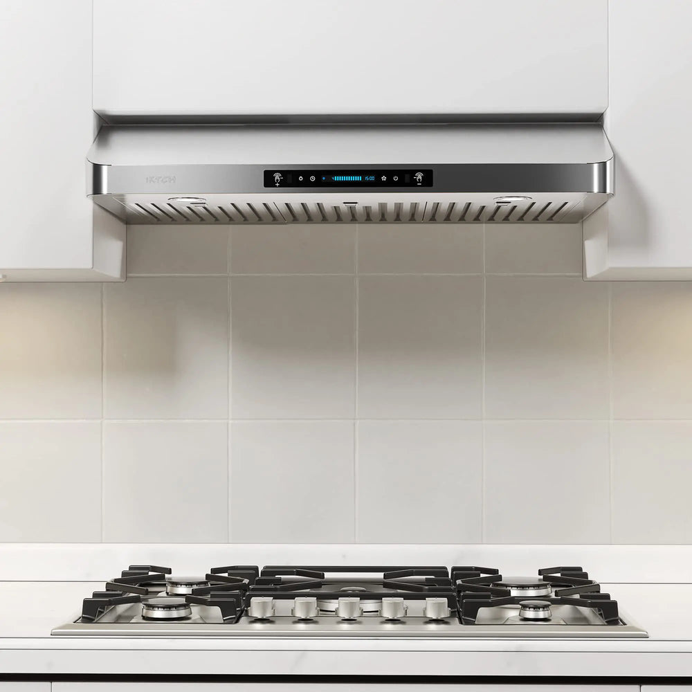 IKTCH Under Cabinet Range Hood with 900-CFM, 4 Speed Gesture Sensing&T
